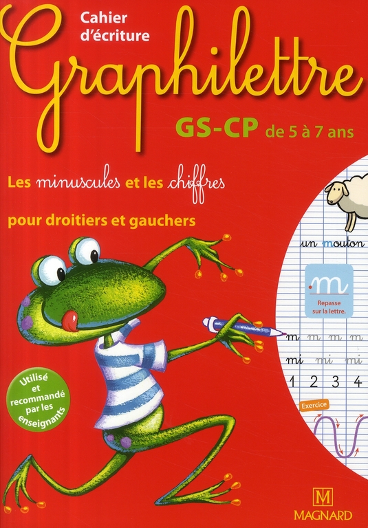Graphilettre ; Gs-cp ; Cahier D'écriture ; Les Minuscules Et Les