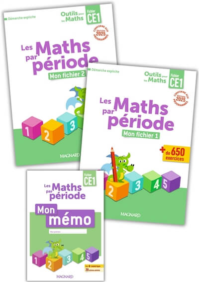 OUTILS POUR LES MATHS CE1 PAR PERIODE (2025) - FICHIER 1 + FICHIER 2 ...